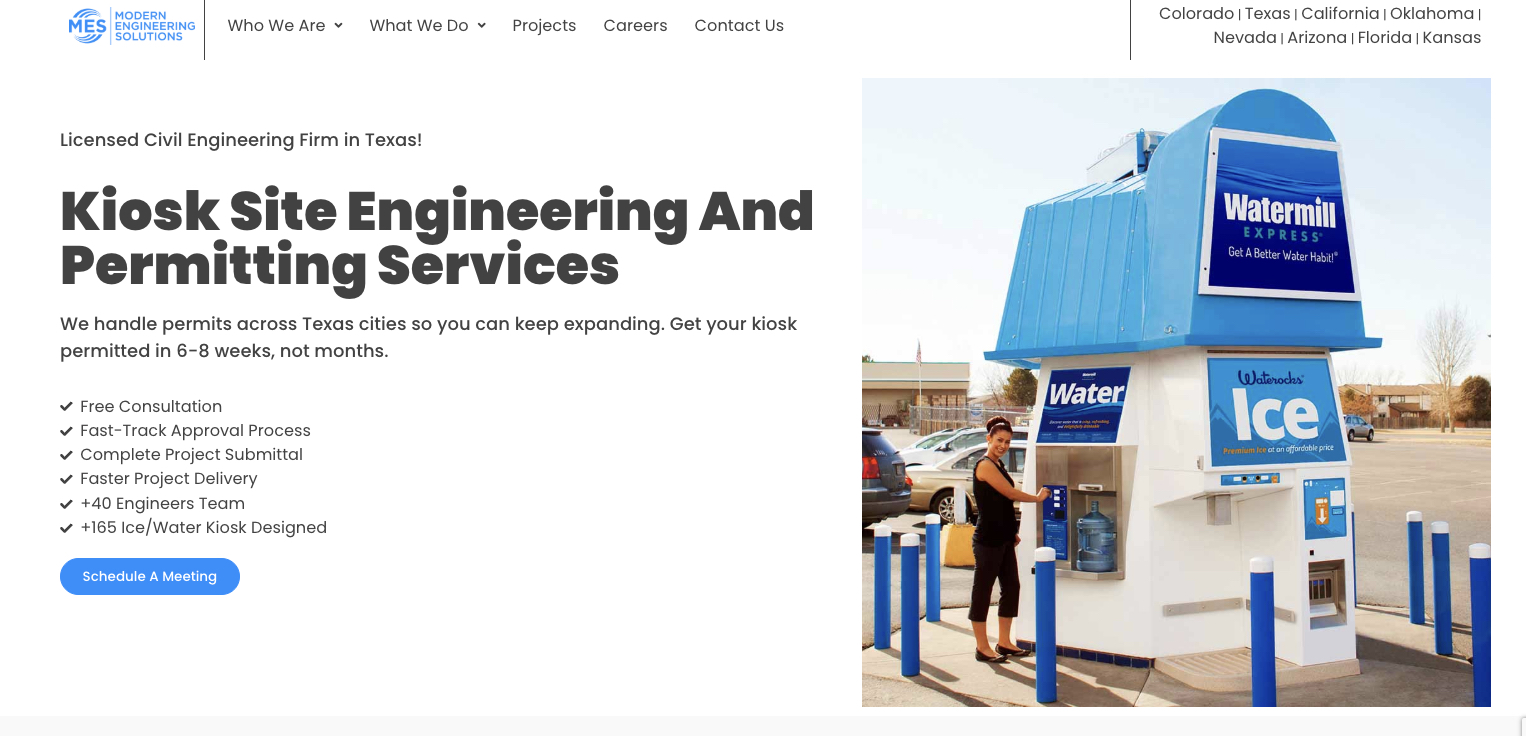 Kiosk Site Planning, Engineering & Permitting | Texas